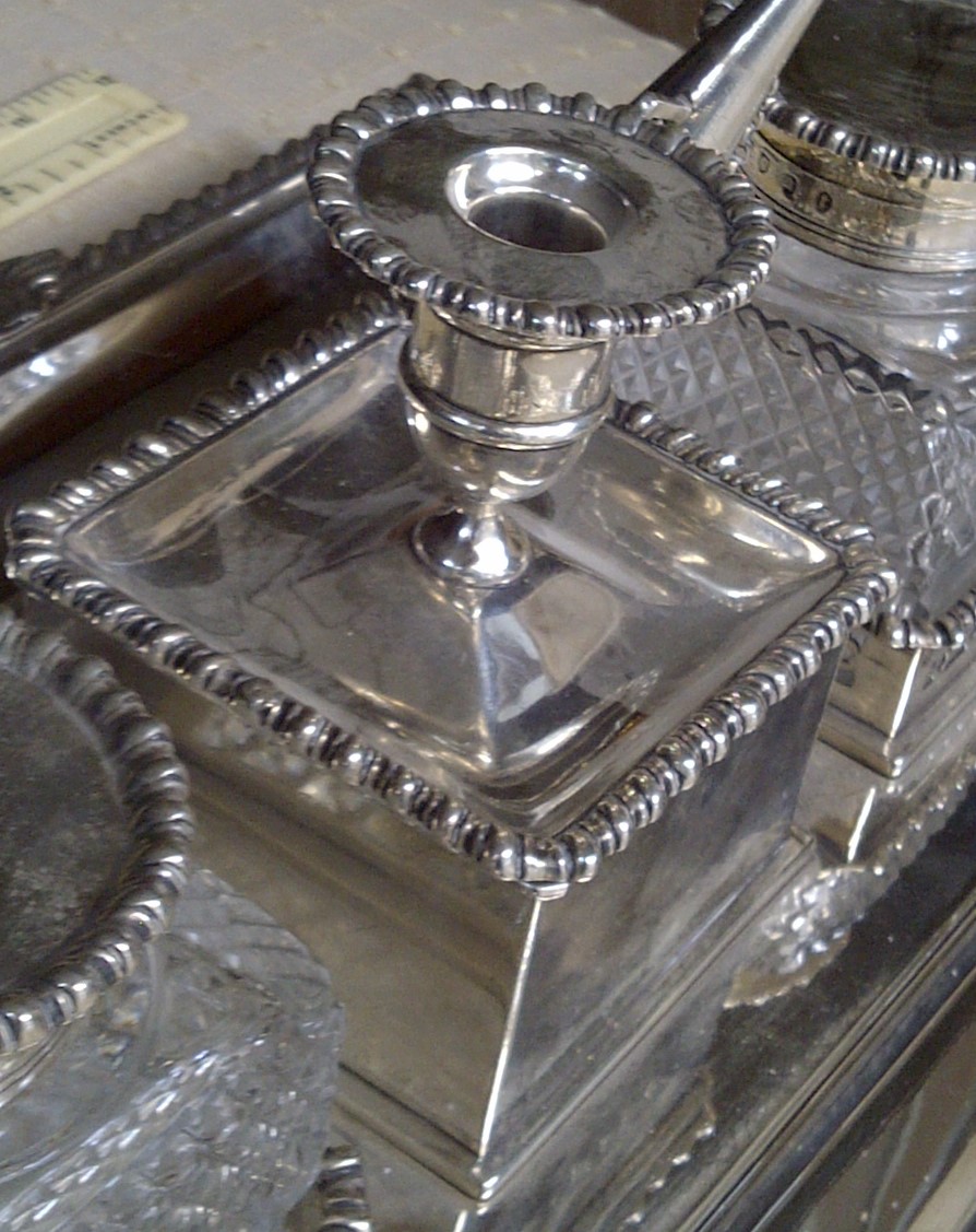 Superb Antique Silver Partners Standish (Inkstand) - Antique ...