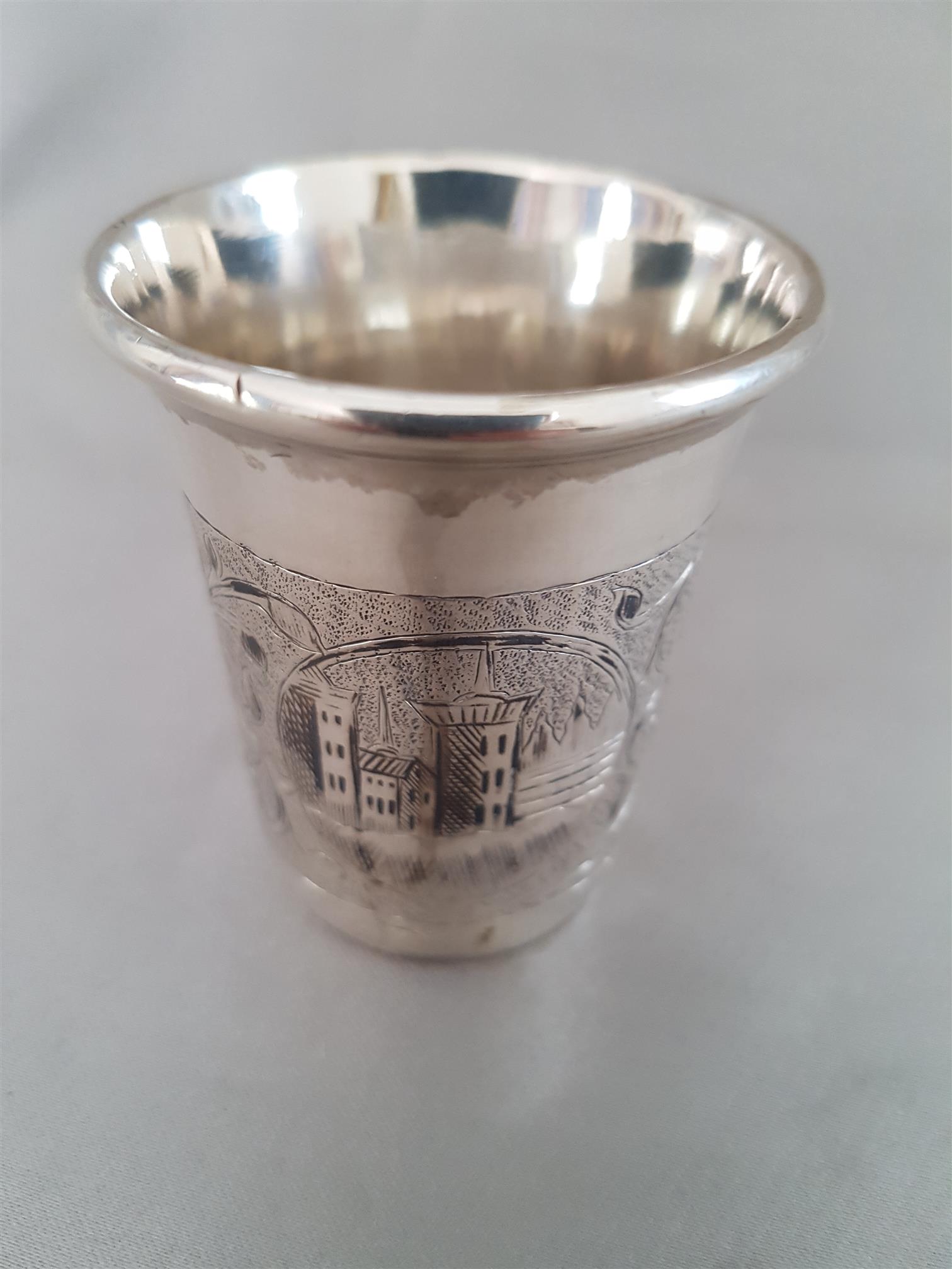 Kiddush Becher. Made in 19th century Russia.Antique Silver
