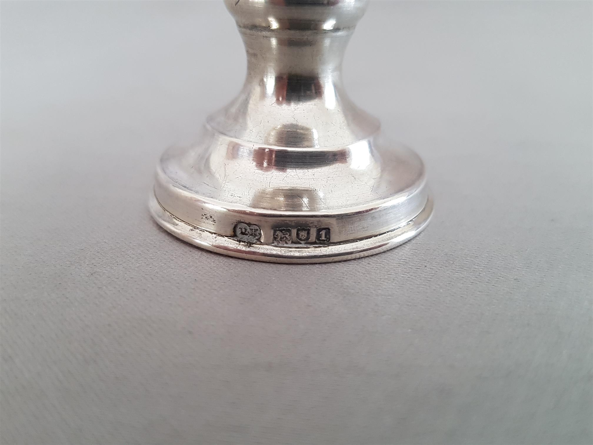 Kiddush Becher. Engraved Sterling Silver JudaicaAntique Silver